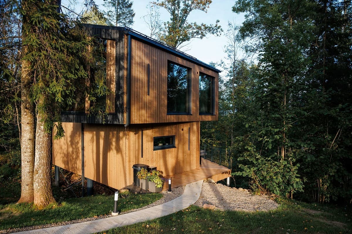 Prefabricated wooden houses for sustainable cohousing